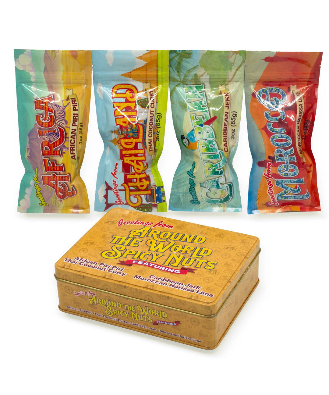 Around The World Spicy Nut Sampler – Gourmet Global Snack Gift Pack ...